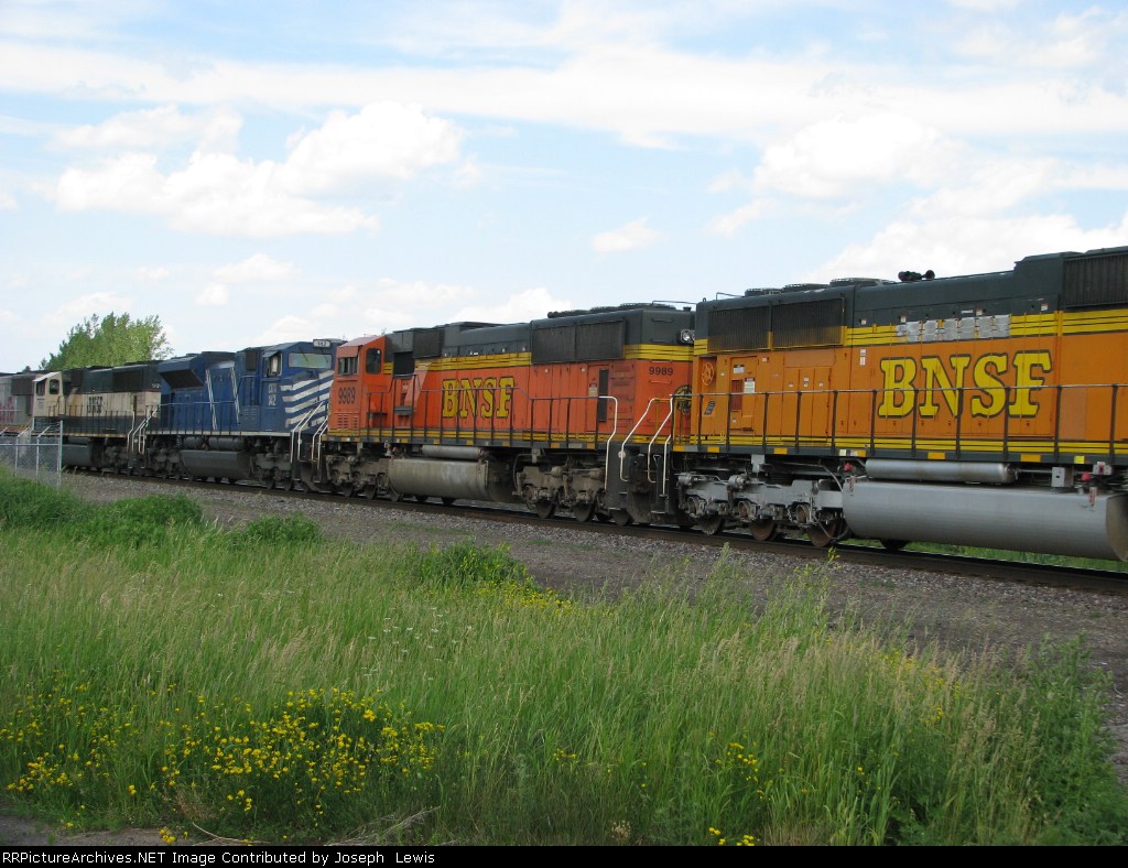 BNSF 9989 part of outbound MERC Coal Train